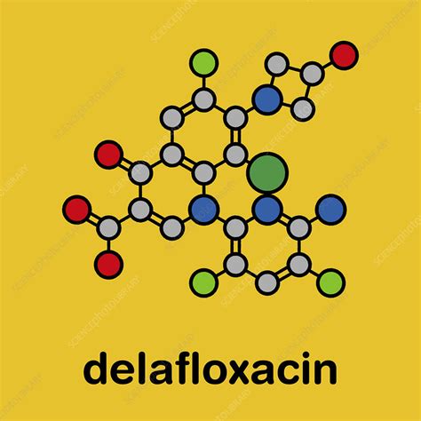 Delafloxacin Antibiotic Drug Molecule Stock Image C0457414