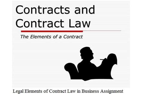 Legal Elements Contract Law Business Assignment Locus Help