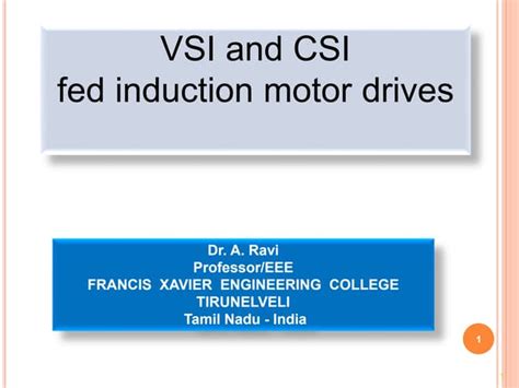 Csi And Vsi Fed Induction Motor Drives Pptx Radio Control Hobbies