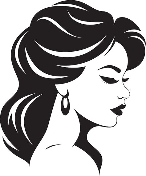 Premium Vector Youthful Splendor Iconic Girls Face Symbol Serene