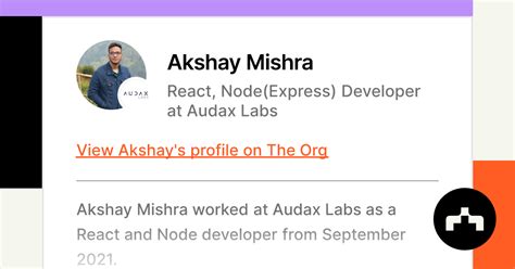 akshay mishra react node express developer at audax labs the org