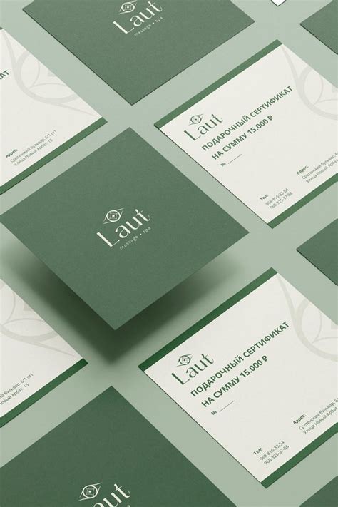 Many Business Cards Are Arranged On Top Of Each Other With The Word Laut Printed On Them