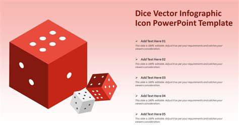 Dice Vector Infographic Icon Powerpoint Template Ppt Templates