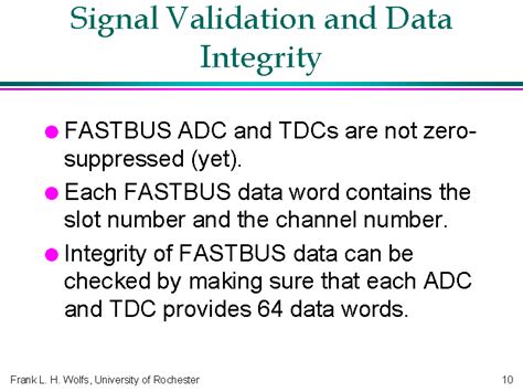 signal validation and data integrity