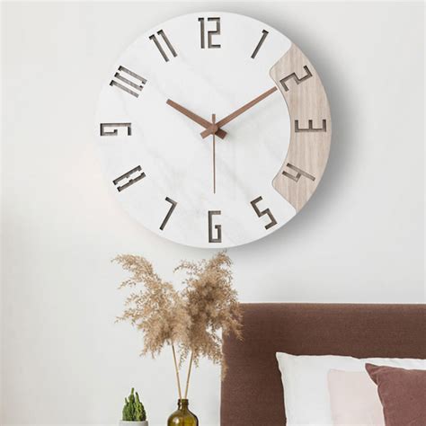 Nordic Simple Modern Home Clock Wall Art Mute Atmosphere Luxury Wall Clock Living Room