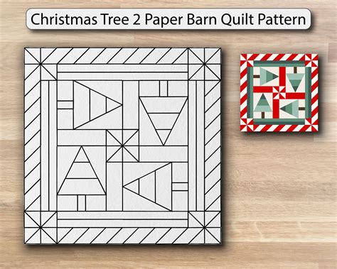 Printable Tree Quilt Block Pattern