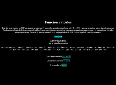 GitHub Javier Dotcom Ejercicios PHP Funcion Calculos