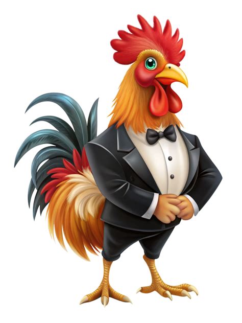 Rooster Chicken Poultry In Tuxedo Suit Drawing 48400270 PNG