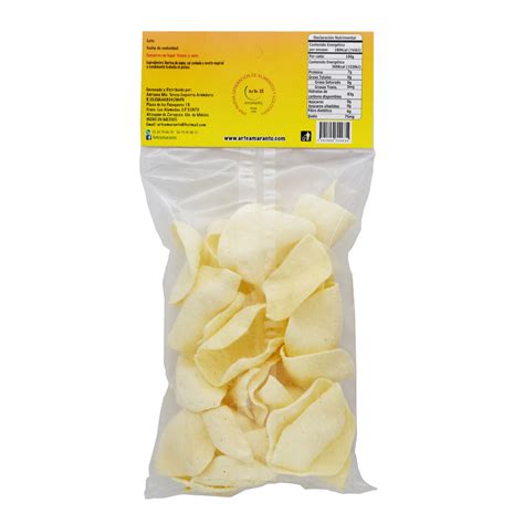 Papas Light Sabor Cebolla 50 G Arte Amaranto Súper Naturista