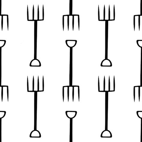 Premium Vector Garden Tool Set Care Black Pattern Textile