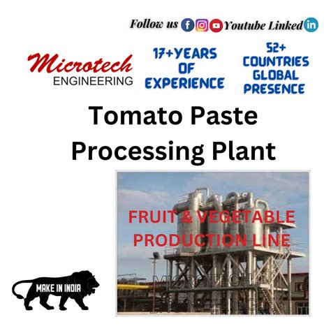 Semi Automatic Tomato Paste Processing Plant Tamato 500 To 5000 At