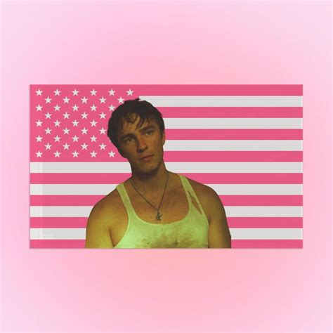 Rafe Cameron Drew Starkey Pink Usa Tapestry Flag T For Outer Banks
