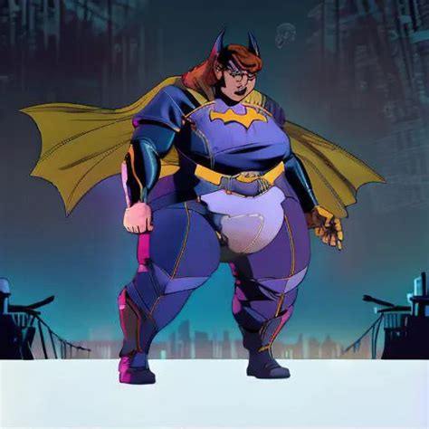 Batgirl In Puffy Bodysuit And Cape Diffus