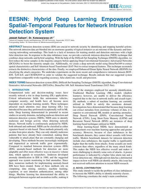 pdf eesnn hybrid deep learning empowered spatial temporal features