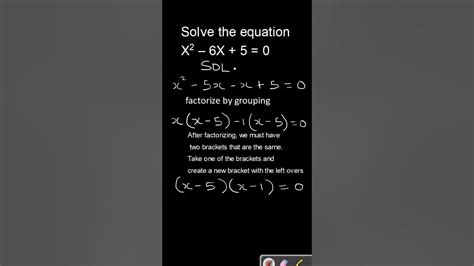 How To Solve A Quadratic Equation By Factorization Method Step By Step Shorts Maths