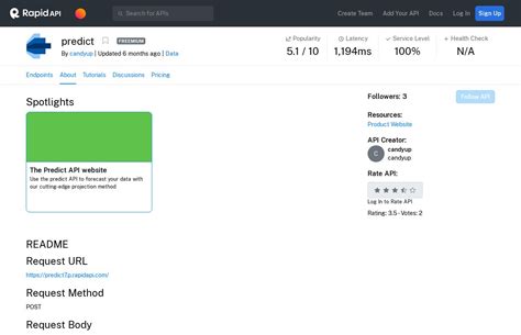 Predict Api Api Apislist