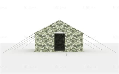 3d Model Of Military Tent