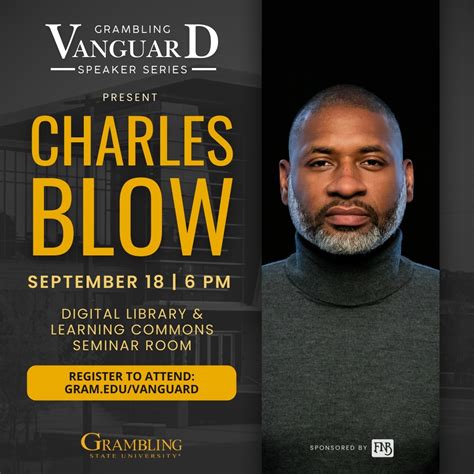 Charles Blow To Deliver Inaugural Address In Grambling Vanguard Speaker