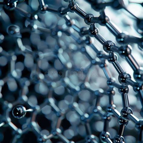 Abstract Atomic Lattice Molecular Grid Of Graphene Graphene Atomic