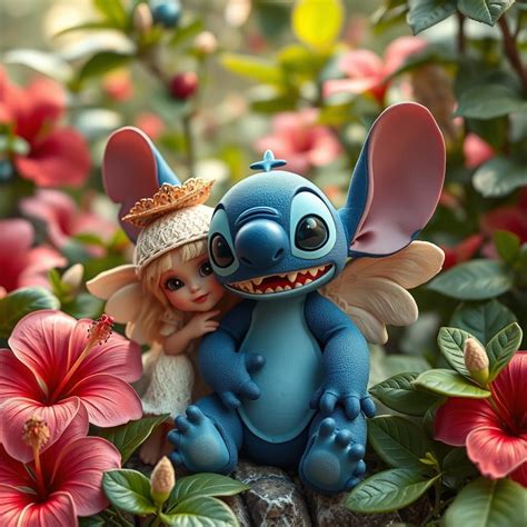 Realistic Lilo And Stitch Characters In Tropical P Ai Art
