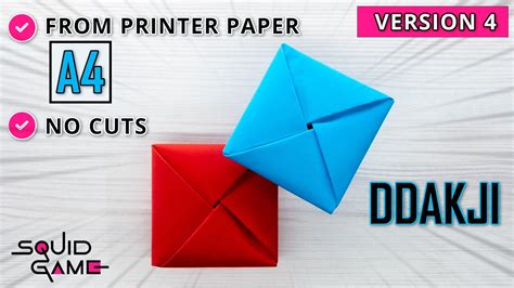 How To Make Authentic Ddakji Envelopes From Regular A4 Paper No Cardboard Needed Youtube