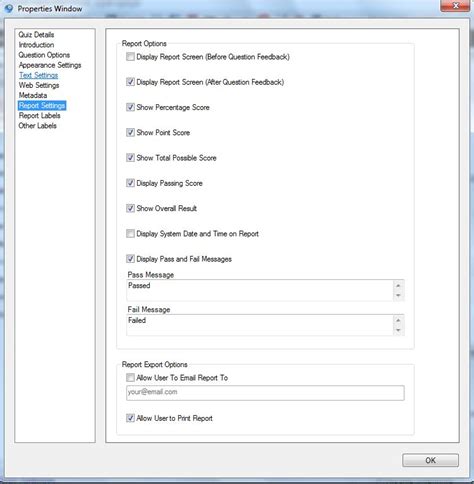 Report Settings Question Writer Blog