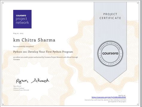 Chitra Sharma on LinkedIn: I’m happy to share that I’ve obtained a new certification: Python 101:…