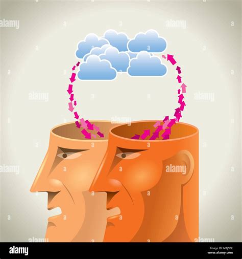 Cloud Computing Concept Data Transmission Concept Stock Vector Image