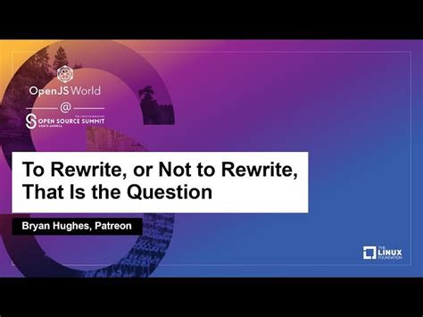 Free Video To Rewrite Or Not To Rewrite Planning And Implementing Codebase Rewrites From