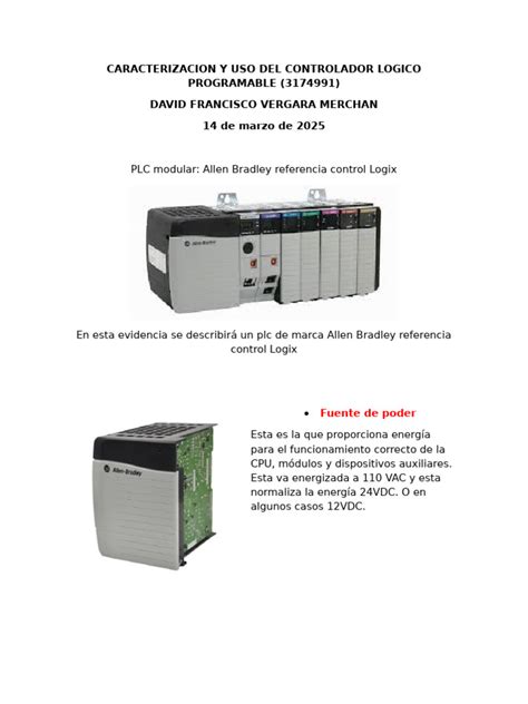 Plc Pdf Controlador Lógico Programable Ingeniería Informática