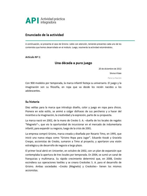 Api2 Enunciado De La Actividad Pdf Moda Uruguay