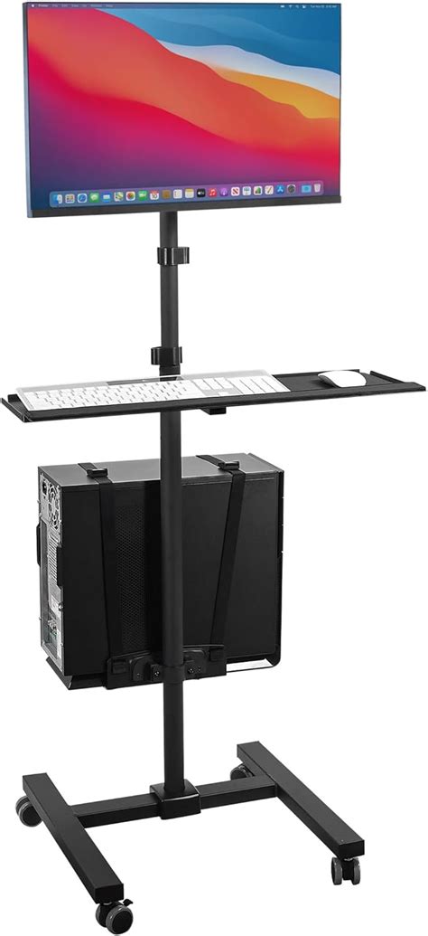 Computer Rolling Cart Mobile Desk Workstation