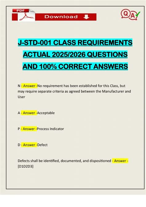Package Deal J Std 001 J Std J Std 001g Exams Actual 2025 2026 Qanda