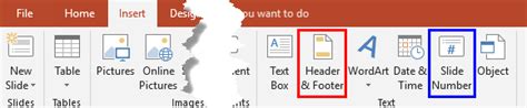 Working With Slide Numbers In Powerpoint 2016 For Windows