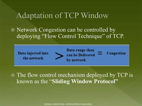 adaptation of tcp window ppsx computer networking computing