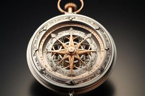 Premium Photo Compass On A Dark Background Closeup Selective Focus