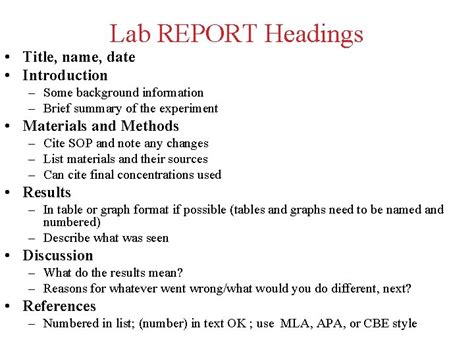 Sop Notebook Lab Report Publication Standard Operating Procedure