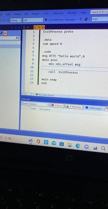 solved i want display hello world how do write l want run