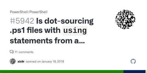 Is Dot Sourcing Ps1 Files With `using` Statements From A Psm1 Supported · Issue 5942