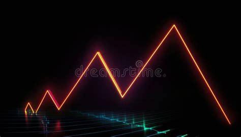 Background With Index Graph On Black Background Stock Illustration