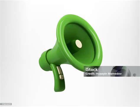확성기 격리 벡터 3d 그림입니다 녹색 확성기 3d 아이콘 0명에 대한 스톡 벡터 아트 및 기타 이미지 0명 3차원 형태 광고 Istock