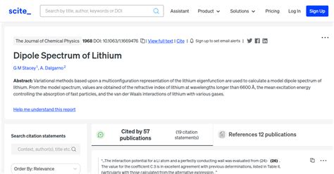 Dipole Spectrum Of Lithium