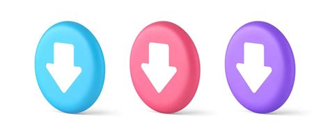 Arrow Down Button Keyboard Navigation Pointer Cyberspace Downloading