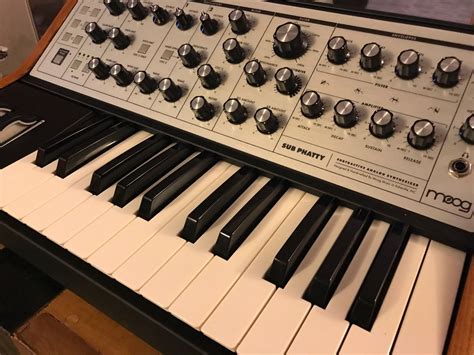 MATRIXSYNTH Moog Sub Phatty Keyboard Synthesizer With Moog Wood End Panels