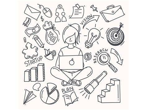 Startup Doodle Illustration Graphic By Maniacvector · Creative Fabrica