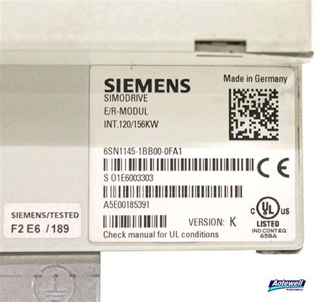 Siemens Drives 6sn1145 1bb00 0fa1 Simodrive 611 Er Module