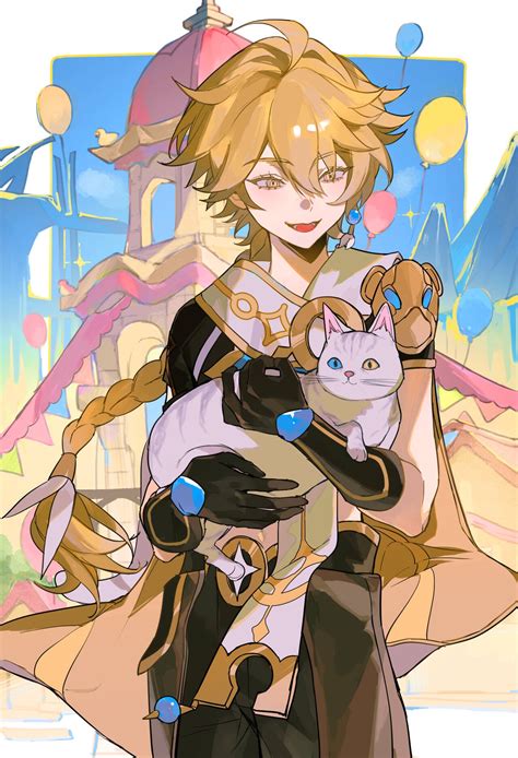 Aether Genshin Impact Drawn By Sialou Danbooru