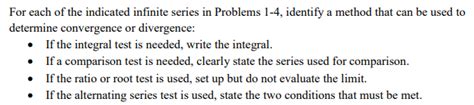 Solved For Each Of The Indicated Infinite Series In Problems Chegg Com