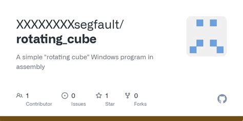 GitHub XXXXXXXXsegfault Rotating Cube A Simple Rotating Cube Windows Program In Assembly