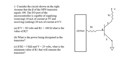 Solved 1 Consider The Circuit Shown On The Right Assume